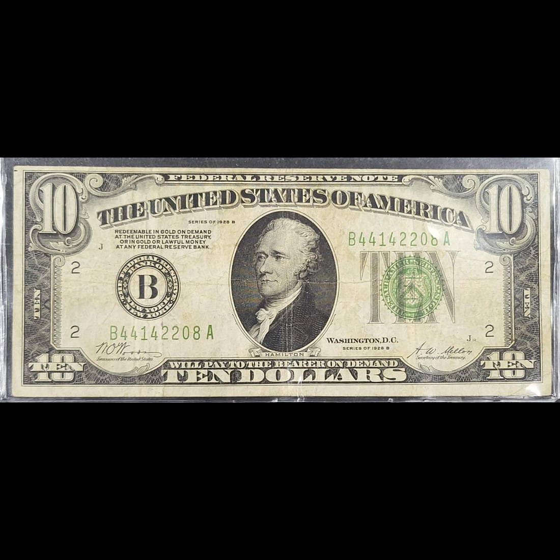 United States Of America Federal Reserve Note $10.00 1928-b Series ...