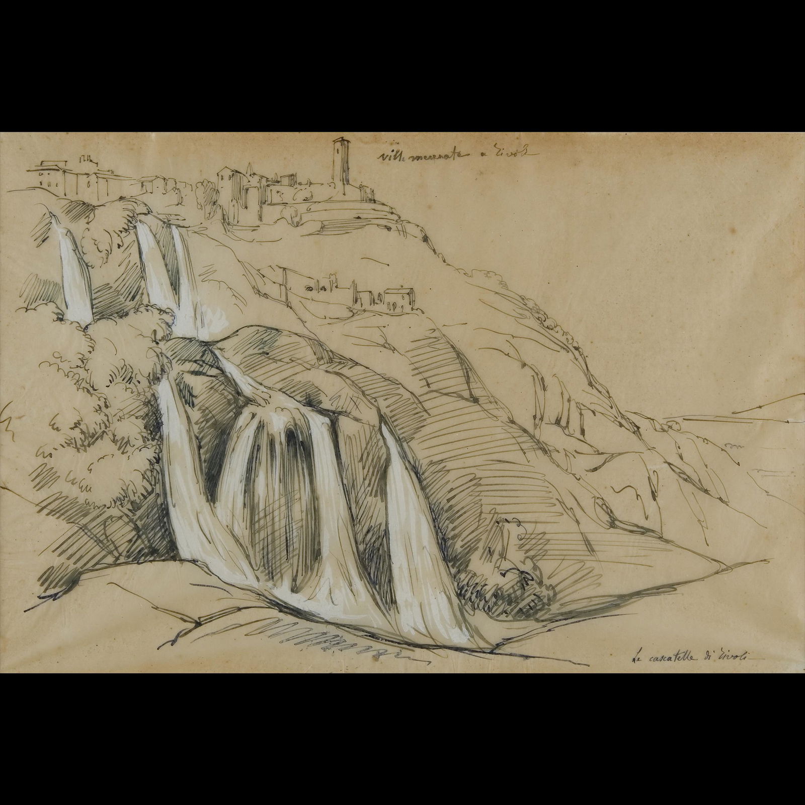 3 Ink And Biacca Drawings On Glossy Paper