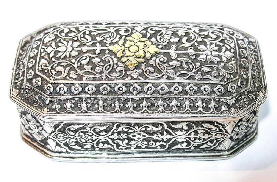 A silver box