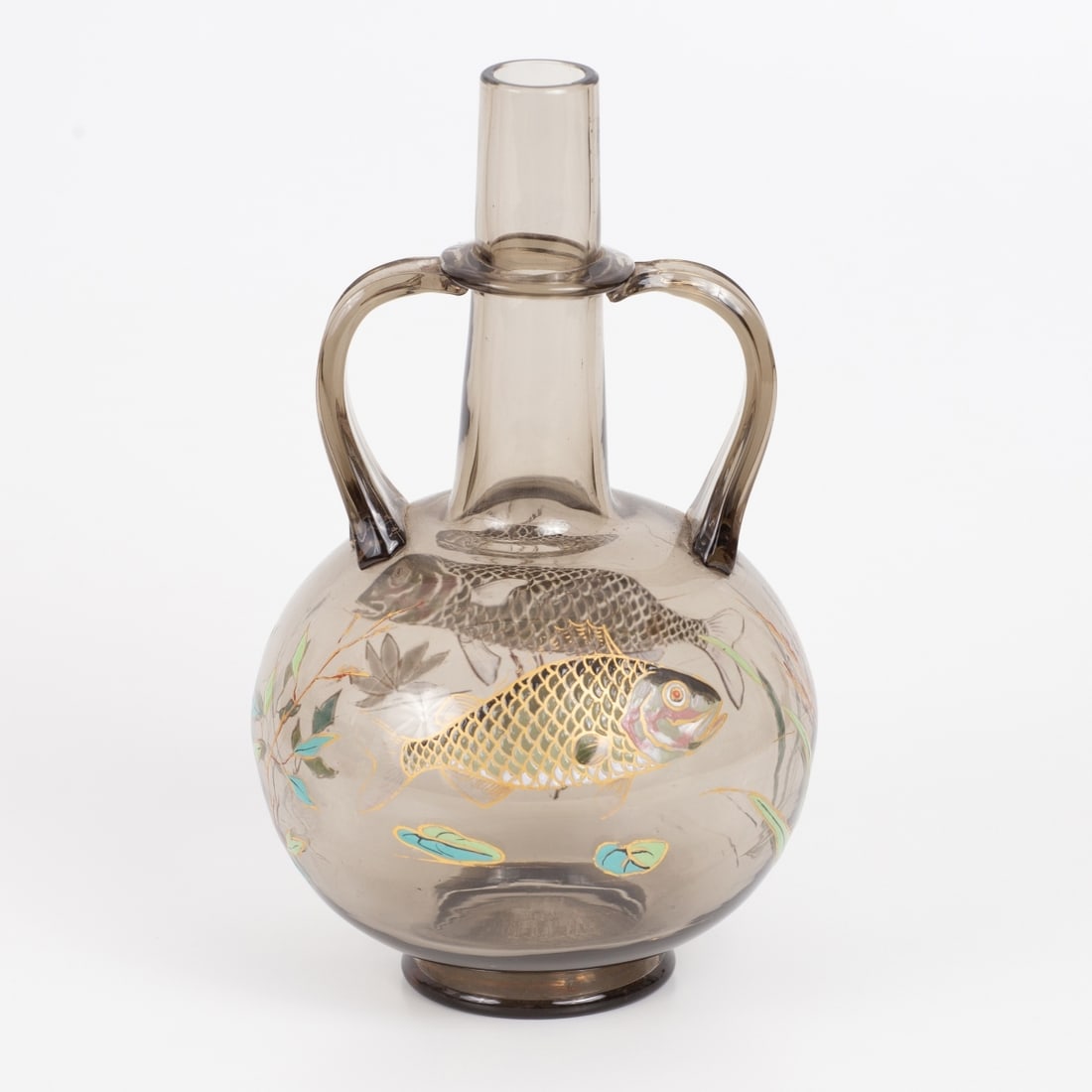 Glass Pitcher Hand-painted By Daum Nancy, Early 20th C Auction