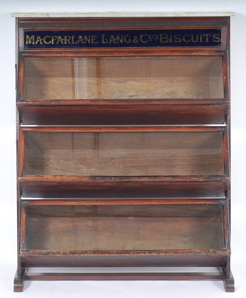 Early 19th C. Biscuit Advertising Display Case