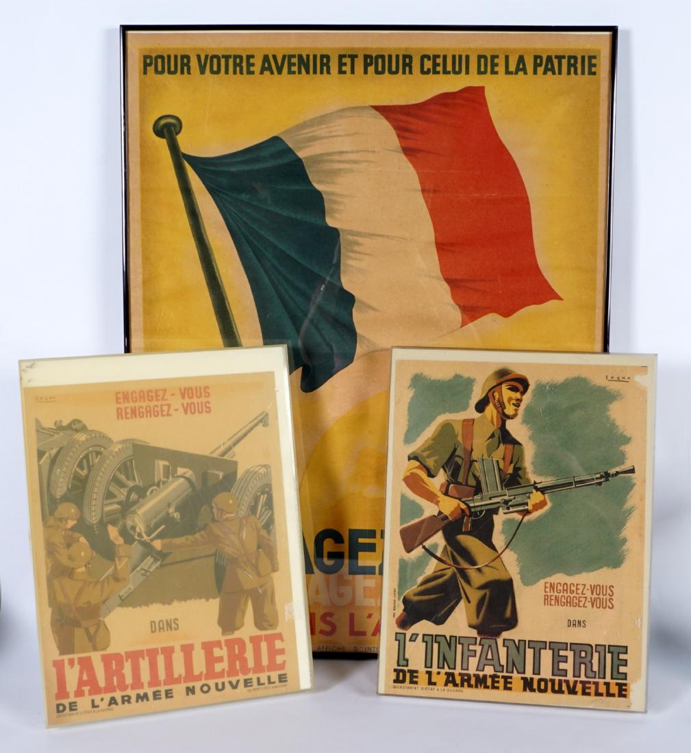 3 French WWII Propaganda / Recruitment Posters