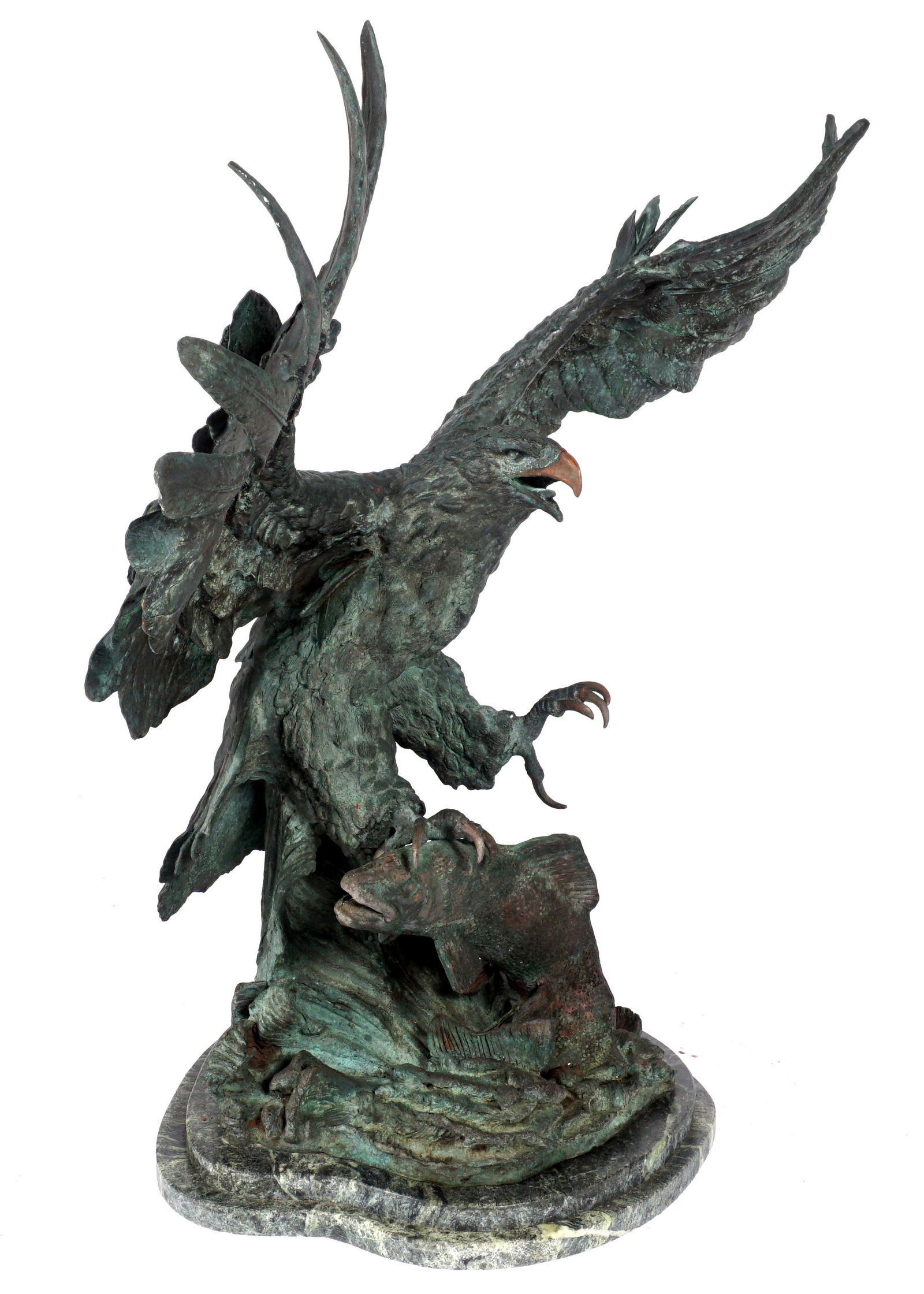 Ed Chope The Fisherman Eagle Bronze Sculpture - Jan 17, 2021 | Amero ...