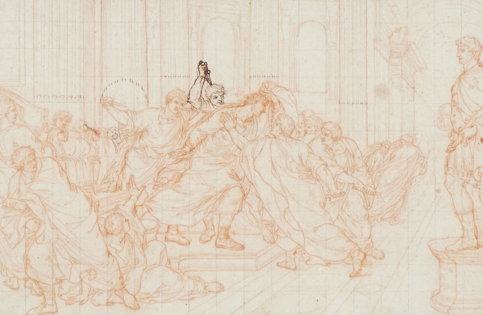 Giacomo Zoboli Murder of Caesar Chalk Drawing | Barnebys