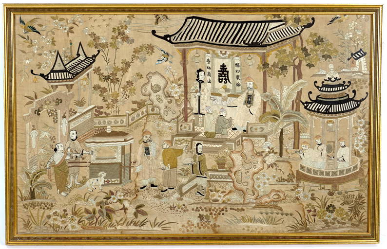 Framed Chinese Silk Embroidery
