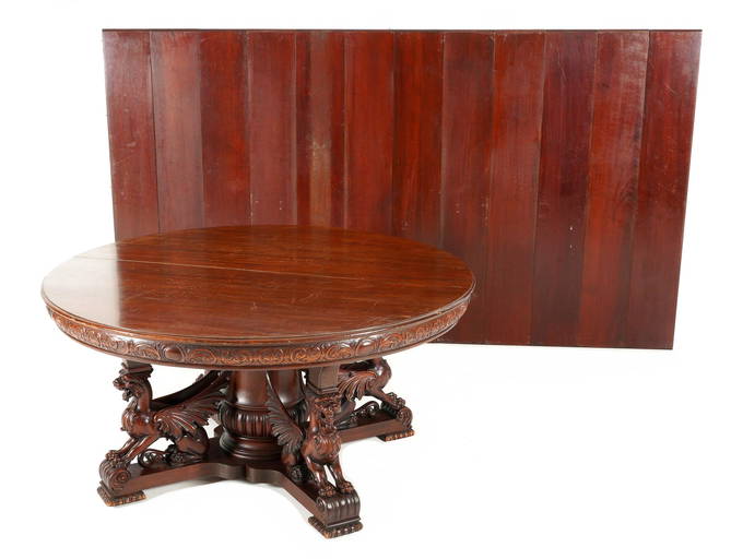 Horner Mahogany Dining Table with 12 Leaves - Oct 16, 2022 | Amero ...