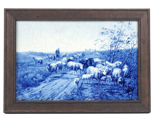 Delft Tile Shepherd with Sheep - Oct 16, 2022 | Amero Auctions in FL