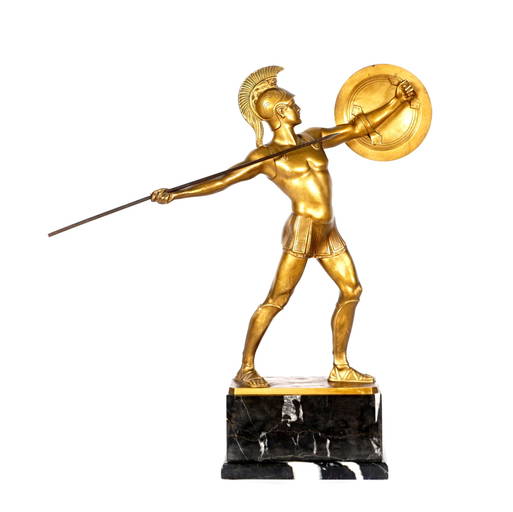 Hans Rieder Gilt Bronze Trojan Soldier Sculpture (#0270) on Jan 08 ...