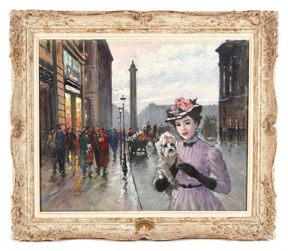 manner of Francois Gerome Parisian Street Painting (#0312) on Jan 08 ...