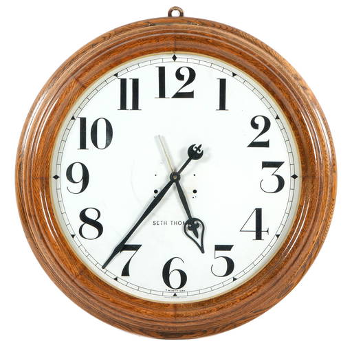 Large Seth Thomas Railroad Station Arcade Clock