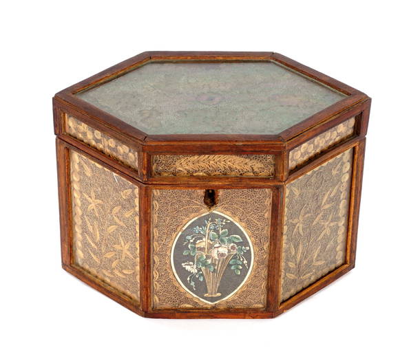 Georgian Rolled Paper Quillwork Tea Caddy