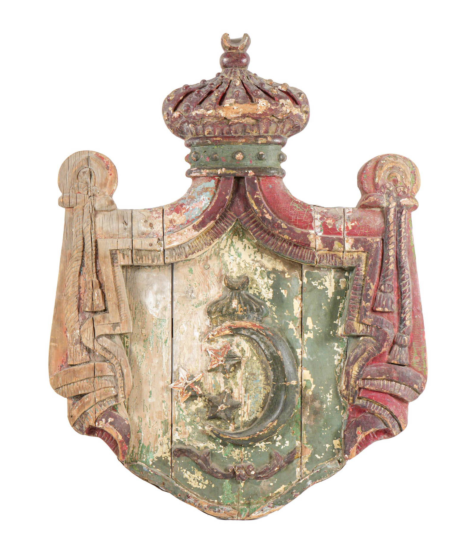 Carved Coat Of Arms For The Kingdom Of Egypt Auction