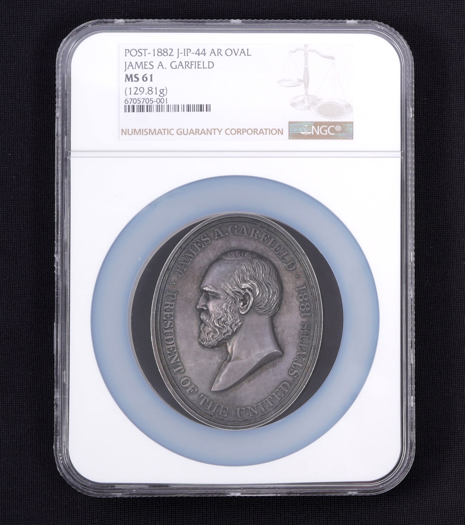 Post 1882 James Garfield Silver Indian Piece Medal Ms61 Auction