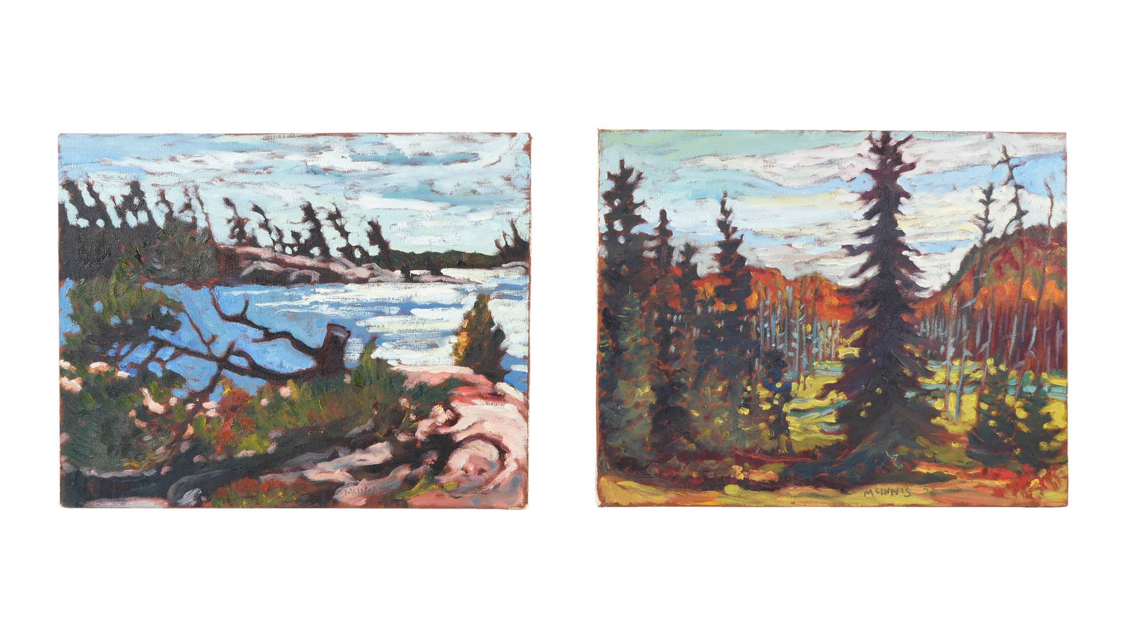 Two Robert Mcinnis Canadian Landscape Paintings Auction Two Robert Mcinnis Canadian Landscape Paintings Auction