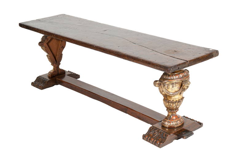 Early 8 Foot Long Italian Refectory Table