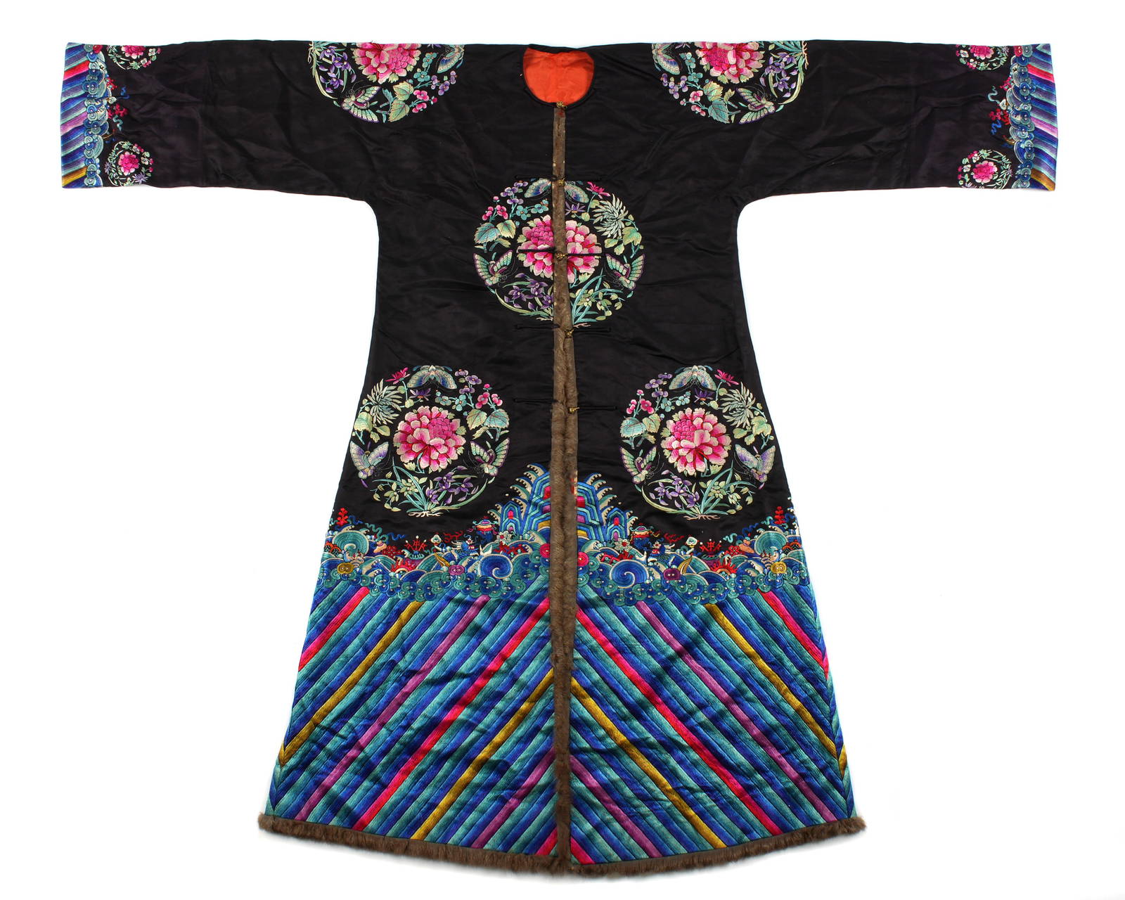 Chinese Silk Embroidered Kesi Robe Auction