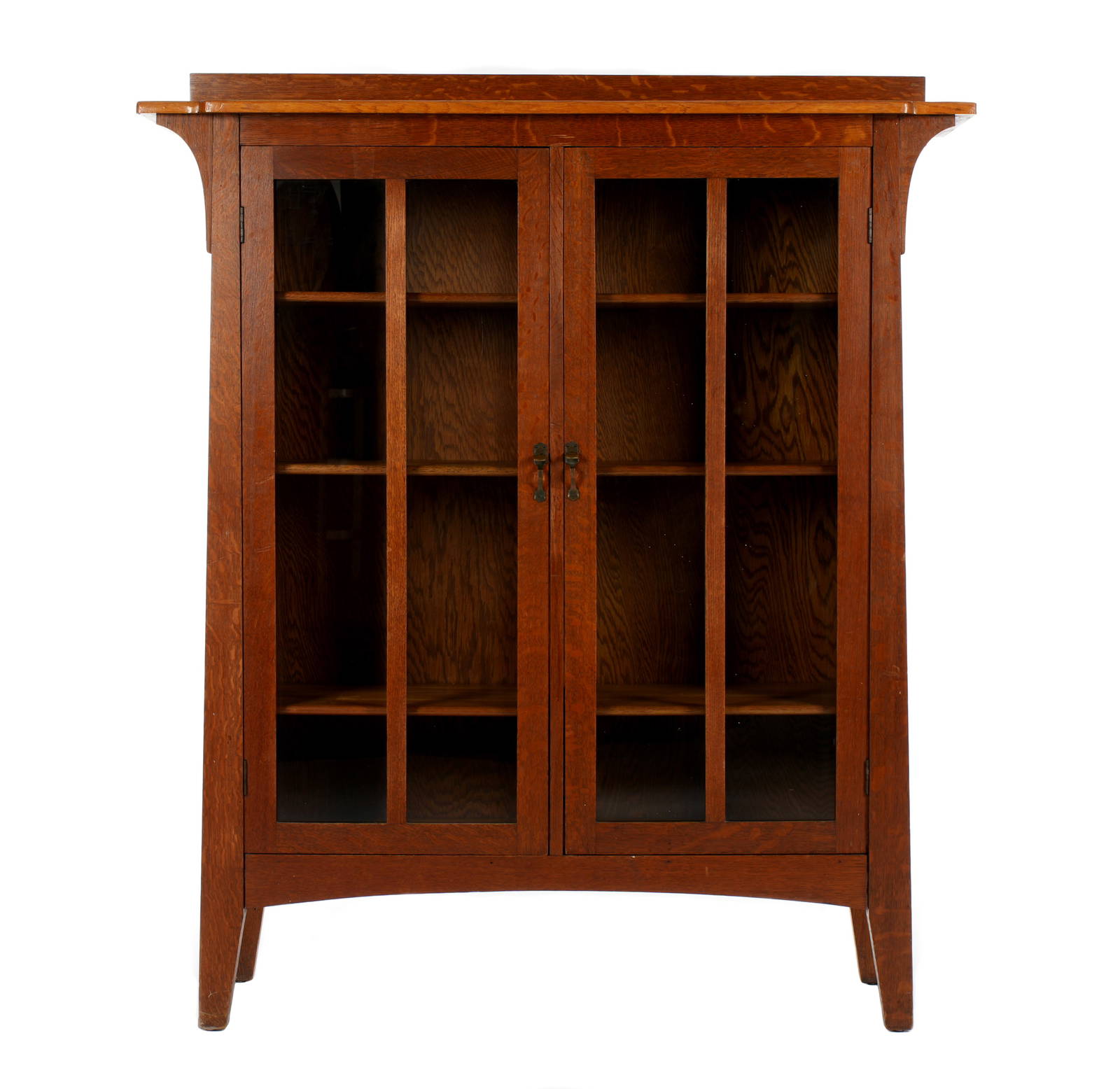 Limbert Arts And Crafts Oak Two Door Bookcase Auction