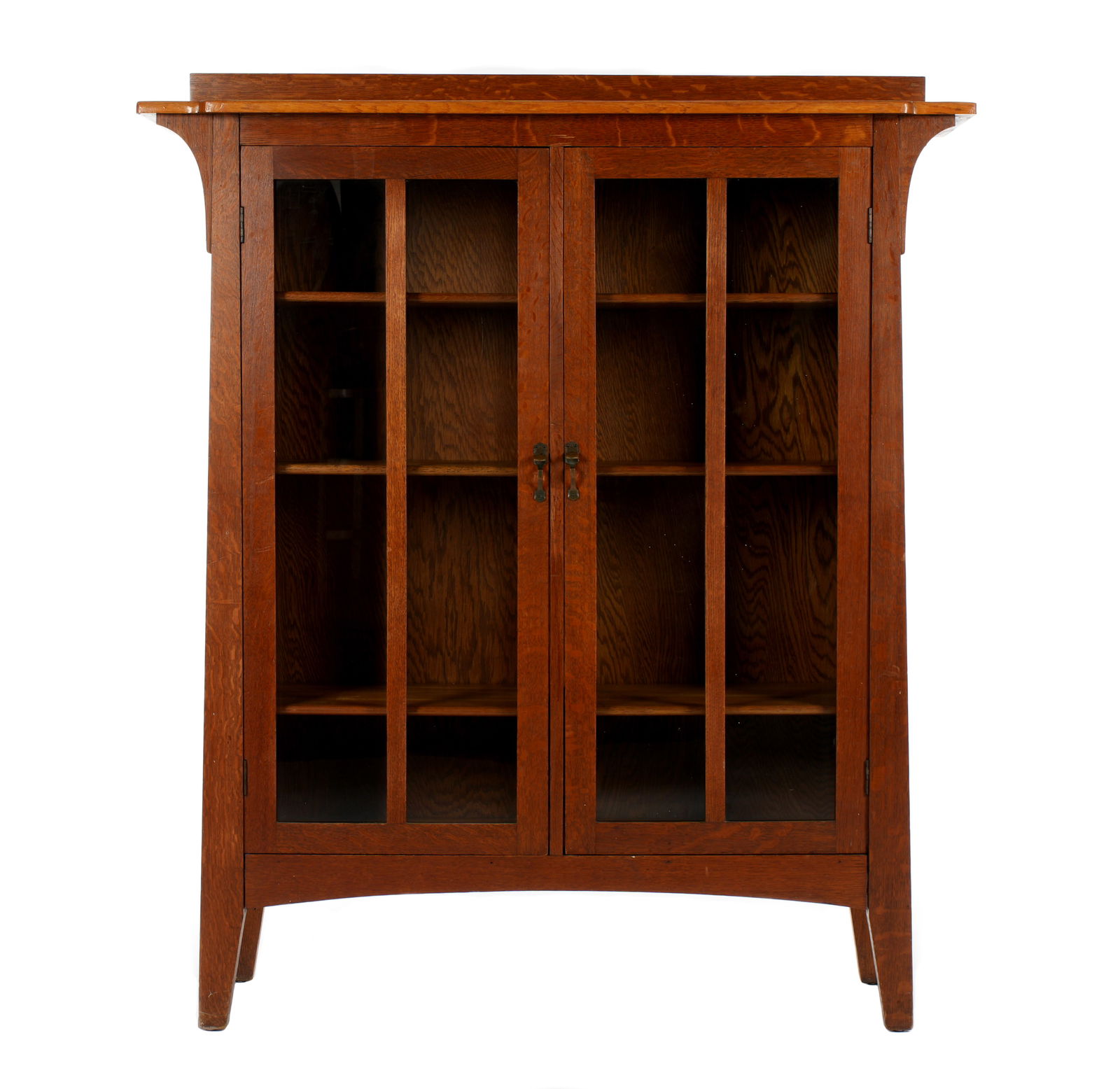 Limbert Arts And Crafts Oak Two Door Bookcase Auction