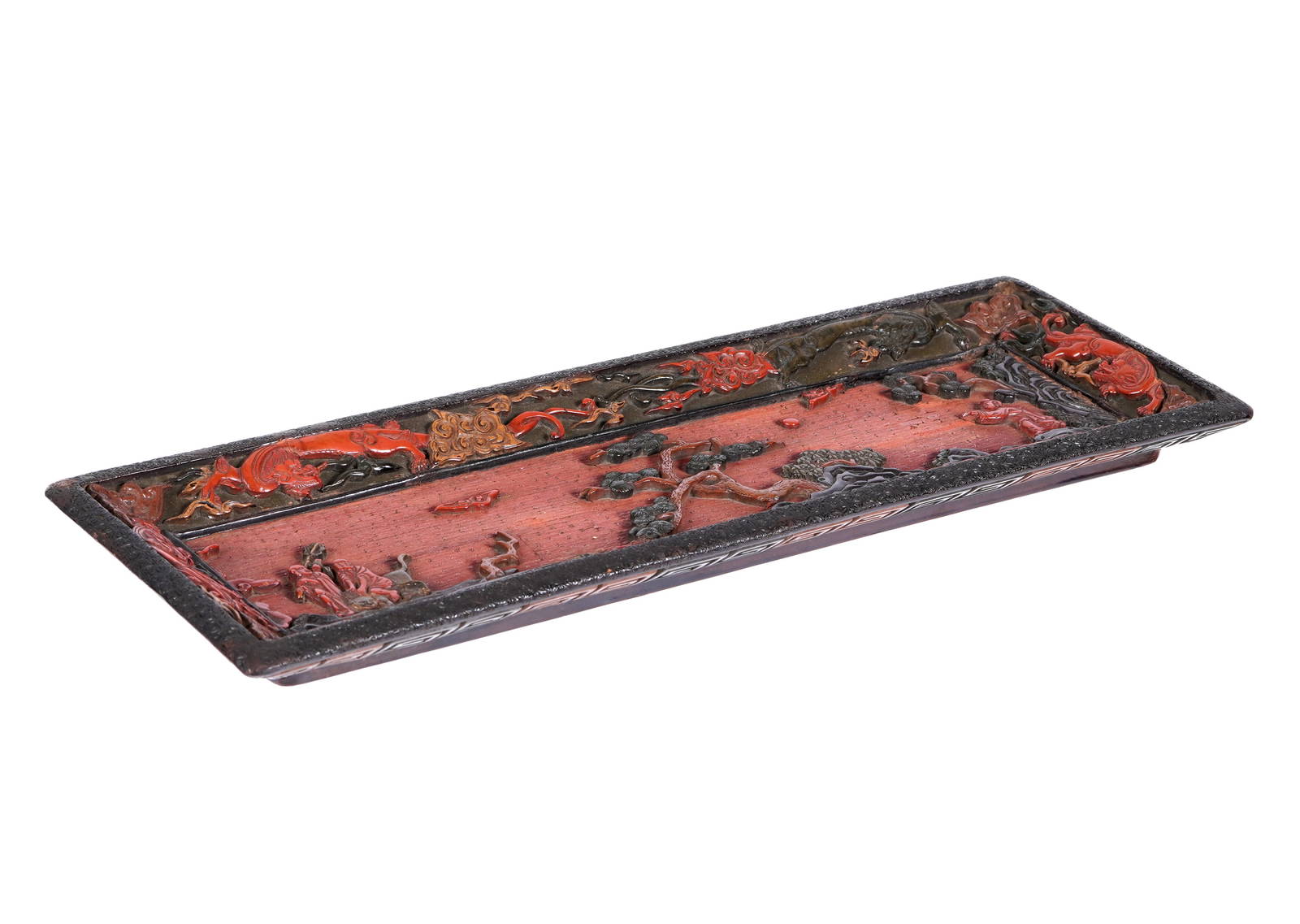 Chinese Ming Dynasty Cinnabar Lacquer Tray Auction