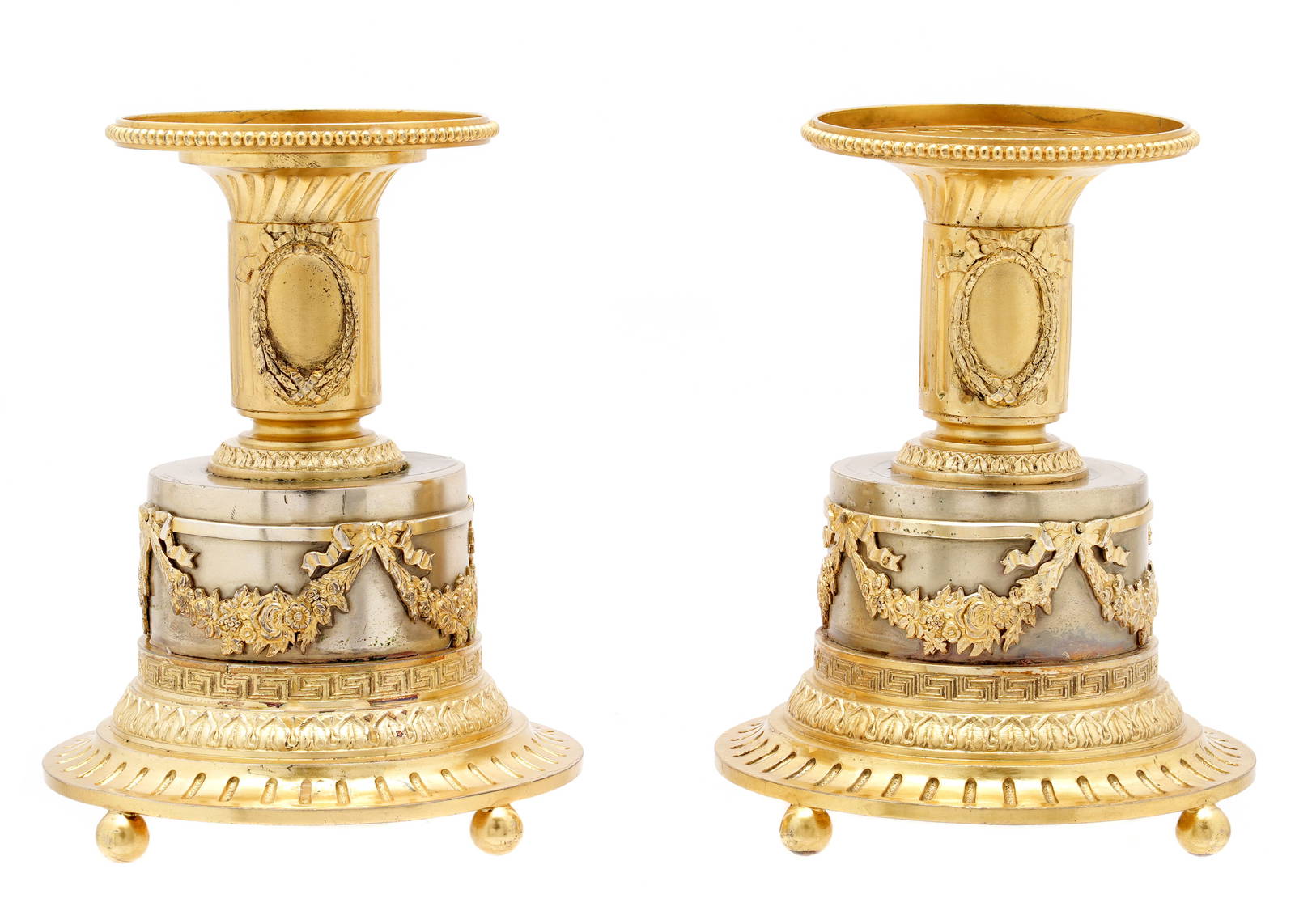 Pr Mikhail Ovchinnikov Russian Silver Candlesticks Auction