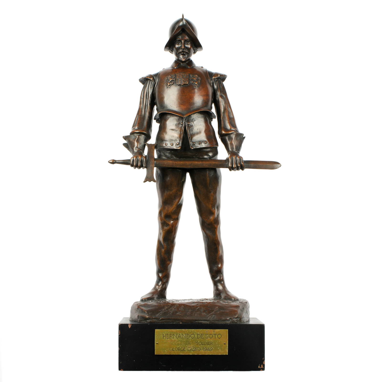 George Lasko Hernando De Soto Bronze Sculpture Auction
