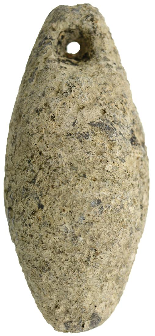 3" Perforated Charmstone. Lake Tulare area, CA.