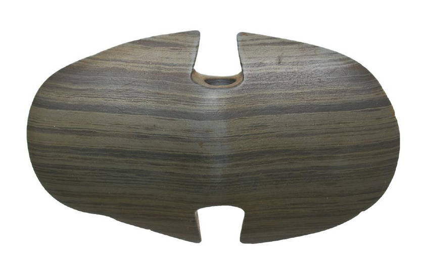 5 1/4" Double Notched Winged Bannerstone. Adams Co, Oh