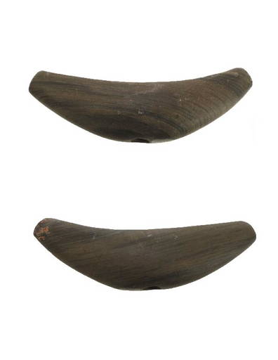 5 3/8" Crescent Bannerstone. Crawford Co, Oh. Ex