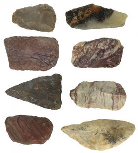 7 Flint Scrapers & Knives, Mo