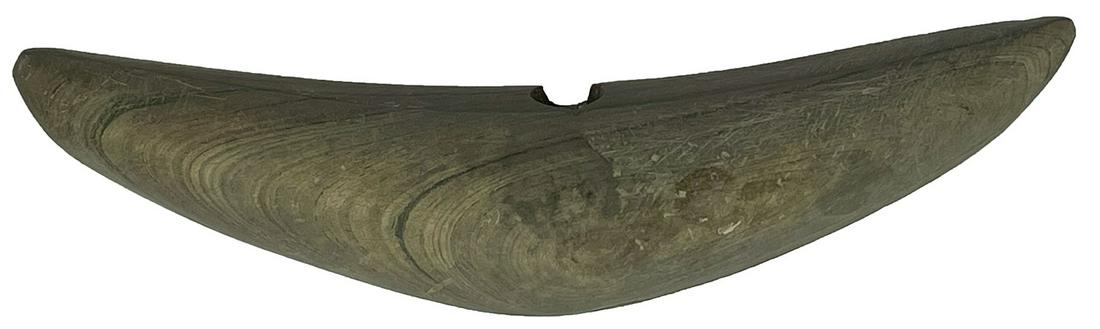 6 1/8" Slate Crescent Bannerstone. IN. Pictured in WW8 (#0238) on Nov ...