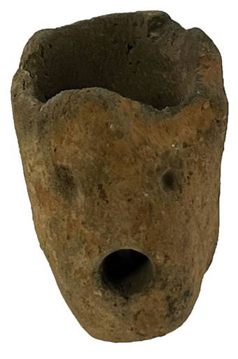 1 13/16" Face Pipe. KY. Fine prehistoric pipe made of Sandstone. (#0188 ...