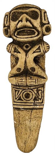 5 1/2" Taino Engraved Stick. Steve Puttera COA. Detailed carving - Aug ...