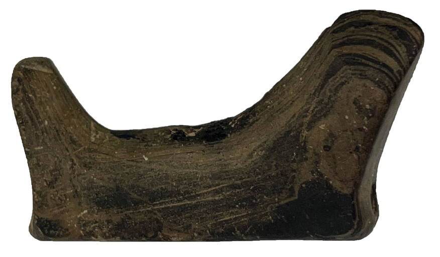 2 15/16" Salvaged Birdstone. Noble Co, IN. Banded Slate with nice ...