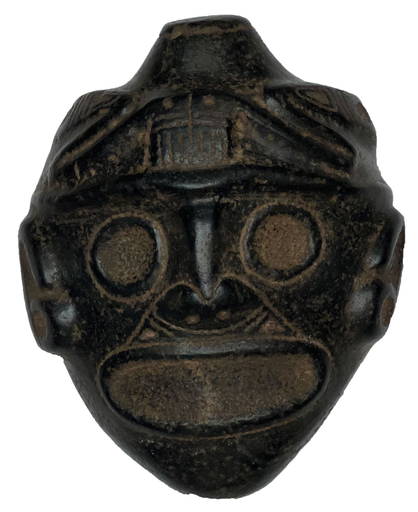8" Taino Stone Mask. Hispaniola. Highly polished Diorite. ~2" thick ...