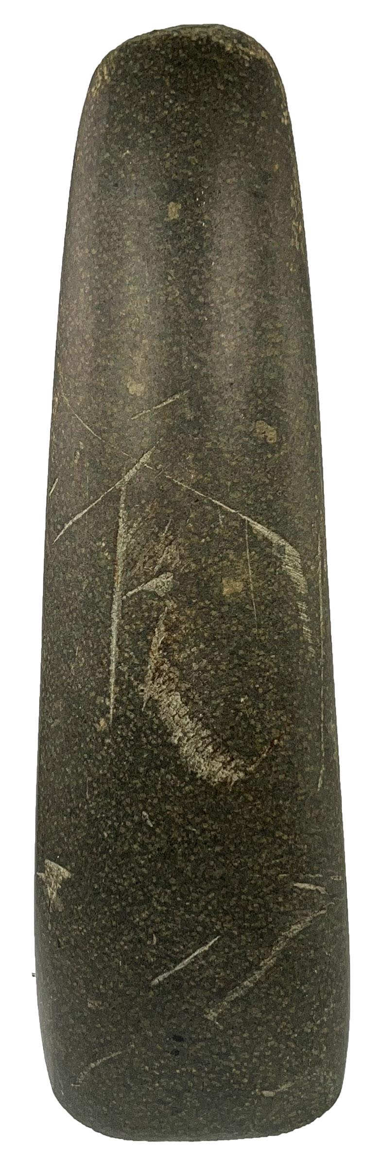 Marvin Mear's 10" Flat Bottom Adz. MO. Finely shaped. Greenstone. - Mar ...