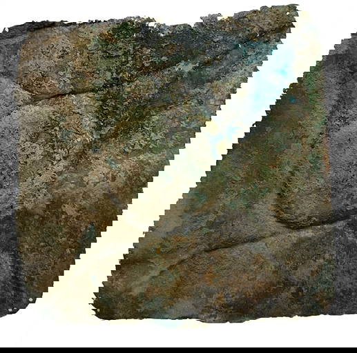 4" Embossed Copper Plate. Spiro Mound. Leflore Co, Ok. Ex Dr. David Harner.