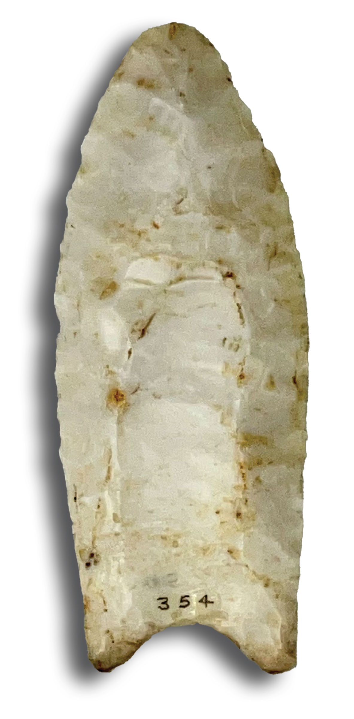 2 3/4" Clovis. Burlington Chert. Pictured. Davis G10 Coa Auction