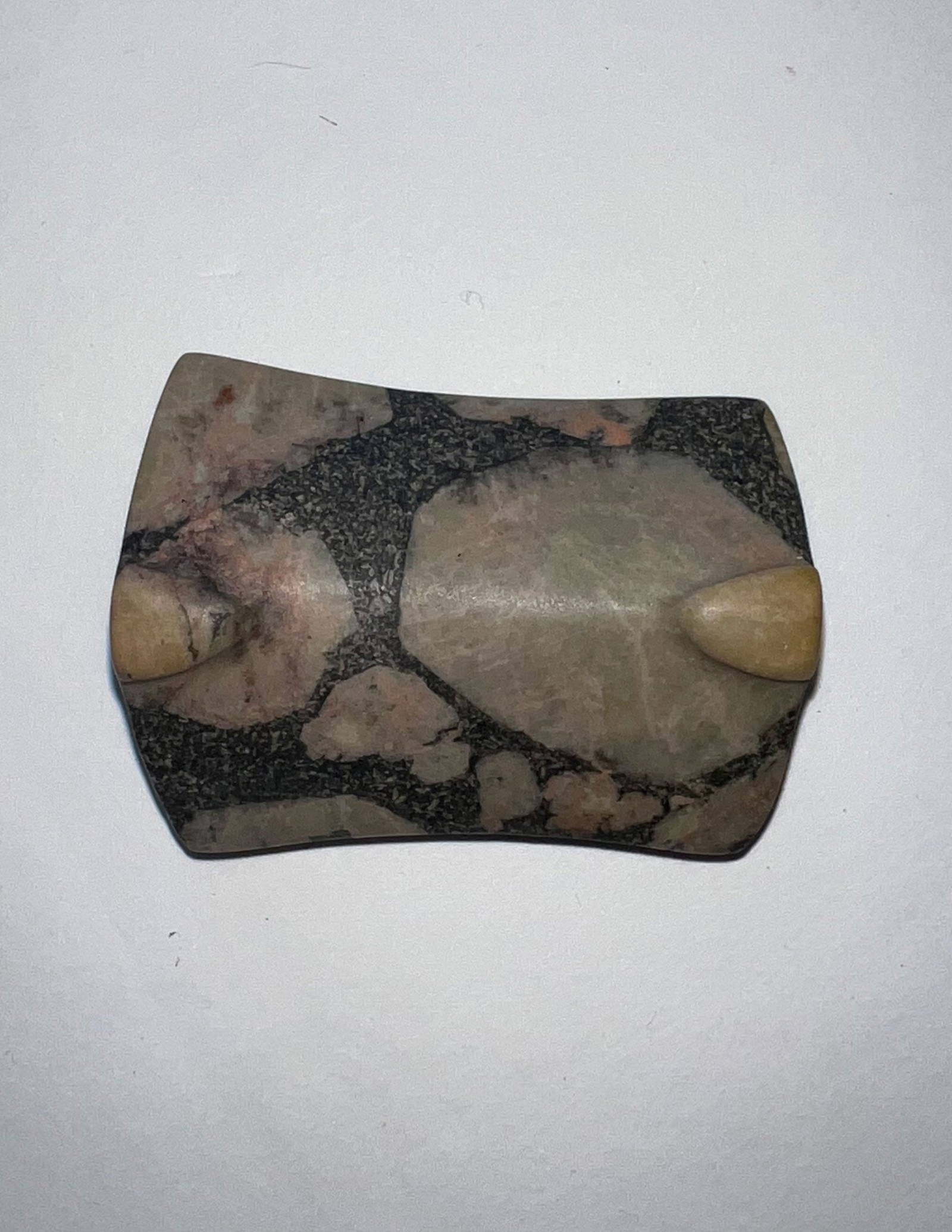 2 3/8" Hook Bannerstone. Porphyry. Ex-burton/teubner Estate. Auction