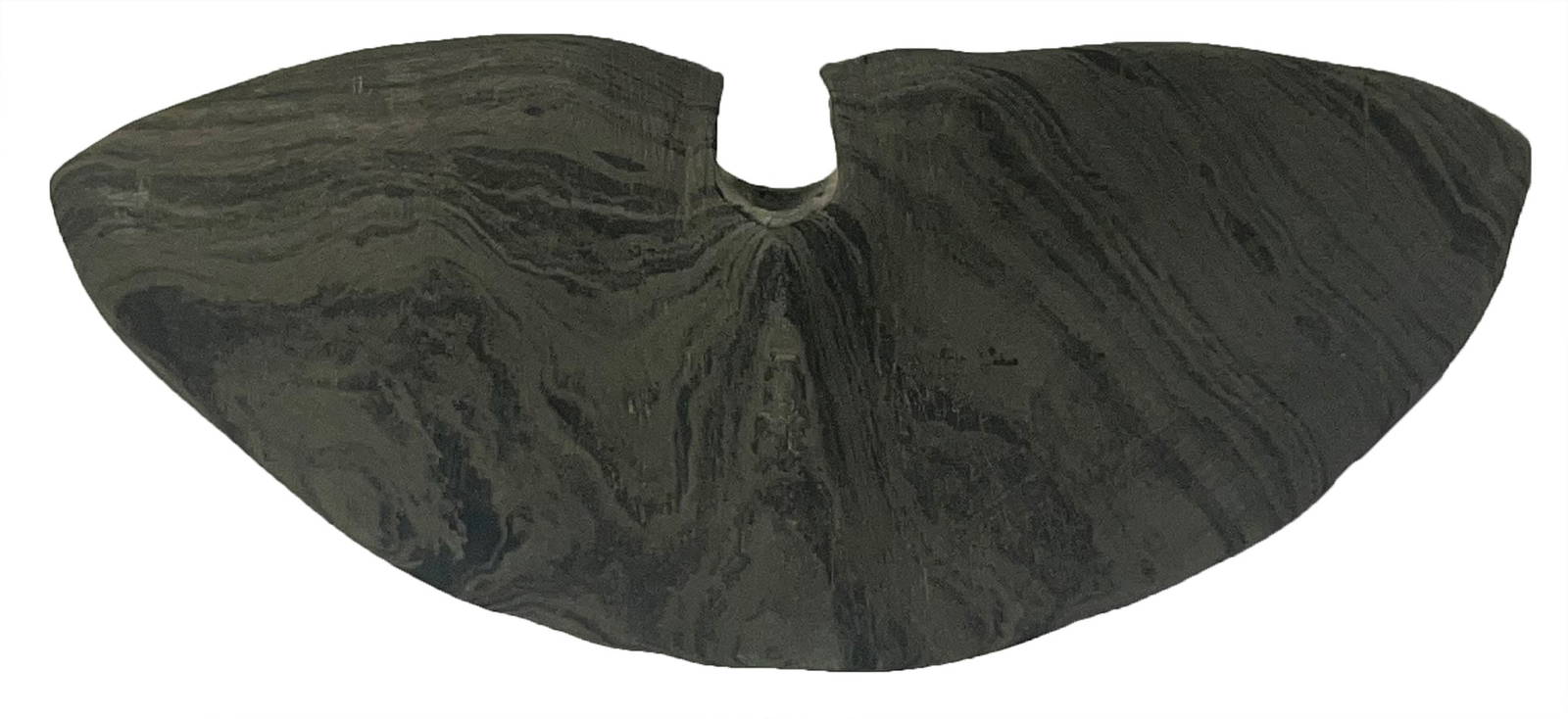 5 3/4" Butterfly Bannerstone. Banded Slate. Ex David Cunningham Auction