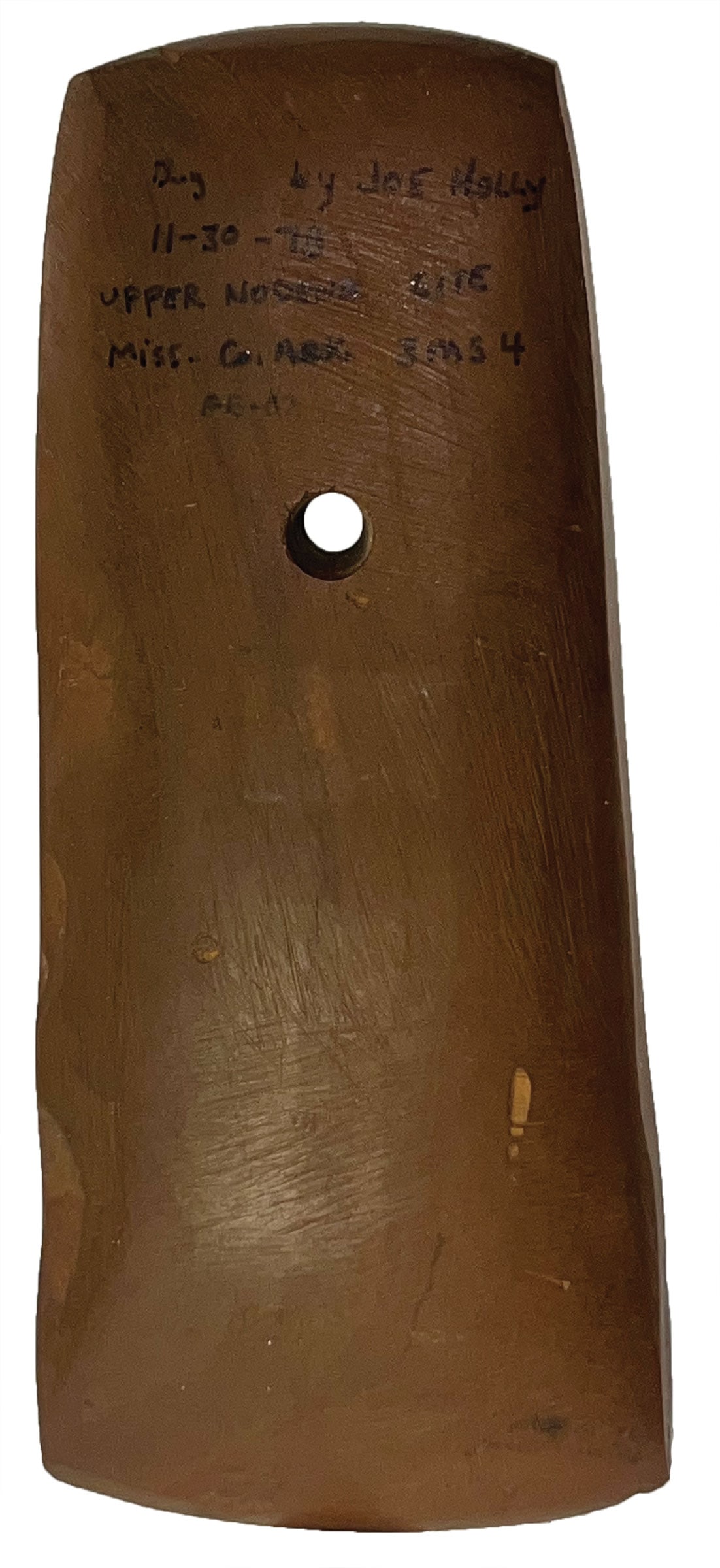 6 1/8" Drilled Celt. Upper Nodena Site. Mississippi Co, Ar. Ex Bill ...