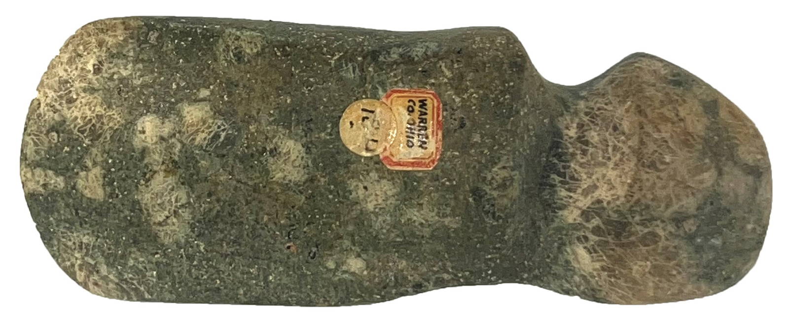 5 1/16" Trophy Axe. Green Porphyry. Warren County, Oh. Ex Byron ...