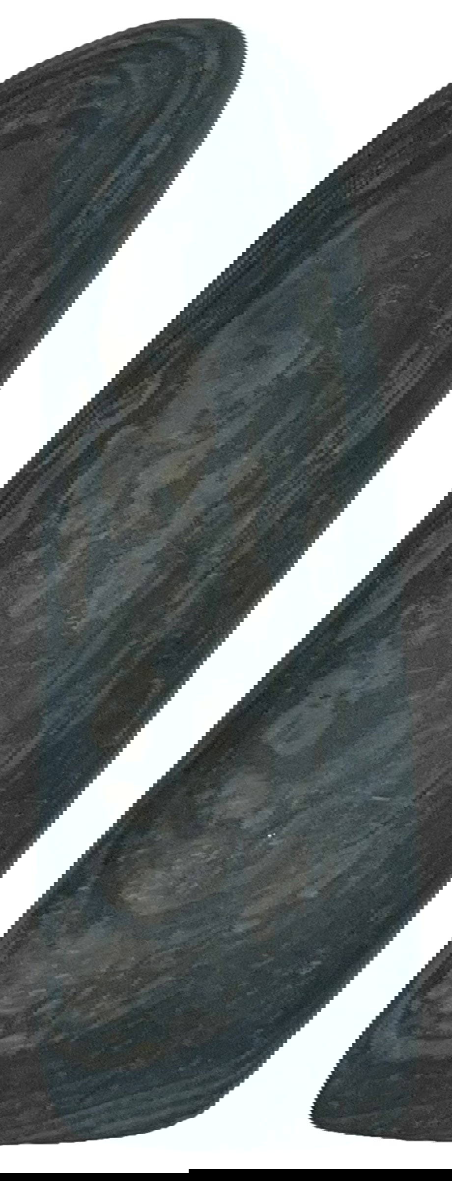 5 9/16" Banded Slate Celt. Indiana. Ex Brandon Vanderver. Auction