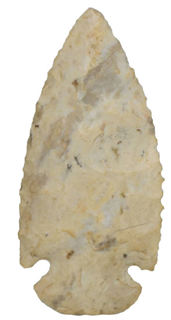 2 15/16” Dovetail/pulaski. Illinois. Blue Tinted White Chert. Ex Ken ...