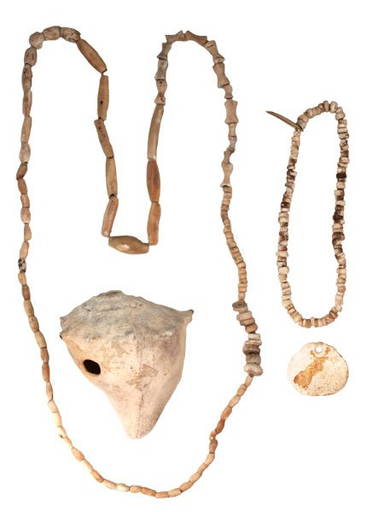 Group Of Shell Artifacts From Spiro Mound