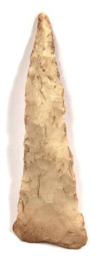 3 1/8" Drill. Il. Glossy White Chert. From The Old