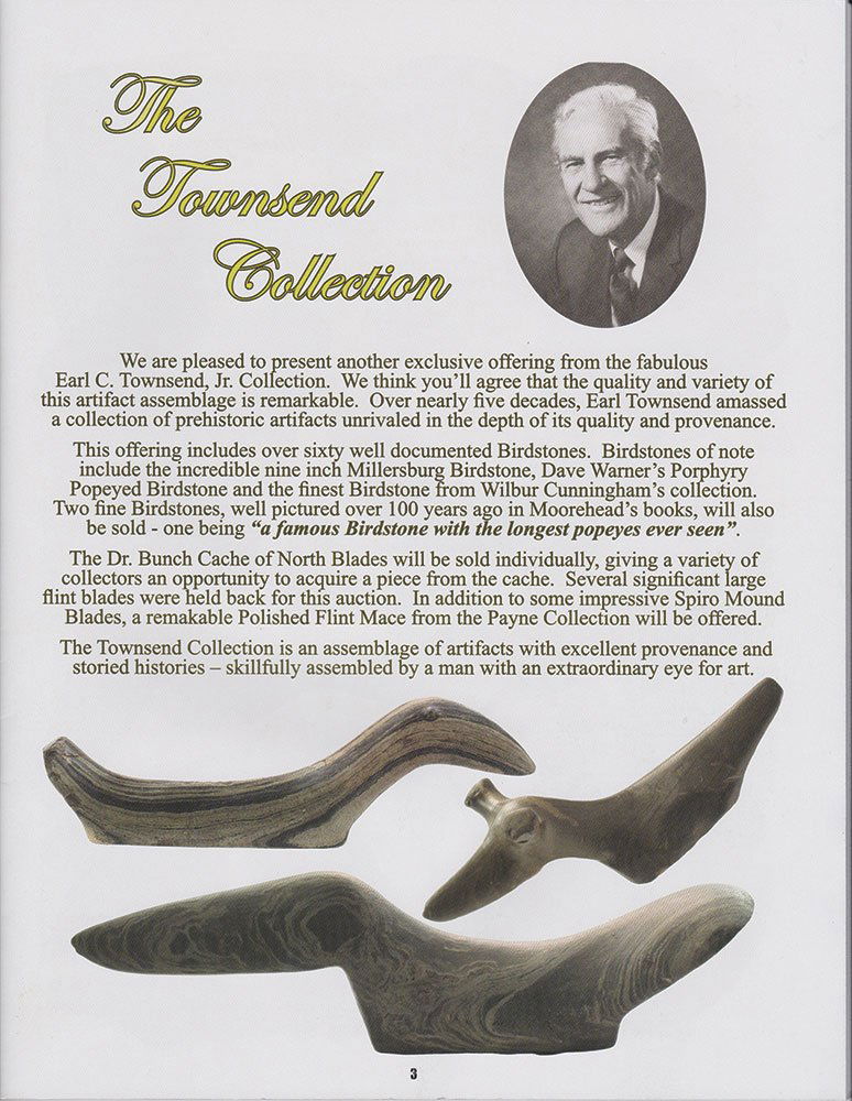 5 7/8" Slate Birdstone with Noded Eyes. Ex-Townsend