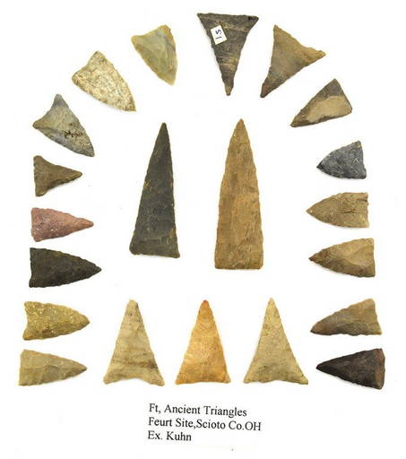 21 Ft. Ancient Triangles. 3/4" 2 1/8" Feurt Site.