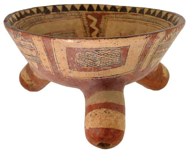 10" D. Rattle Leg Tripod Bowl. Mx. Pre Columbian.