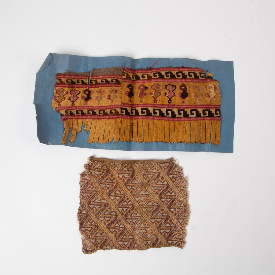 TWO NAZCA CULTURE TEXTILE FRAGMENTS