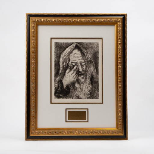 Marc Chagall Etching 'lamentation Of Jeremiah'